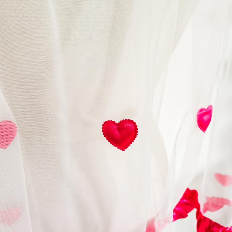 The Candy Heart Wedding Veil, Bright Pink Limited Edition / Sweet Heart ...