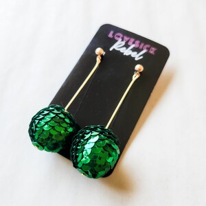 Studio 54 Sequin Disco Ball Earrings - Etsy