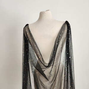 The Nyx Black Celestial Wedding Cape - Etsy