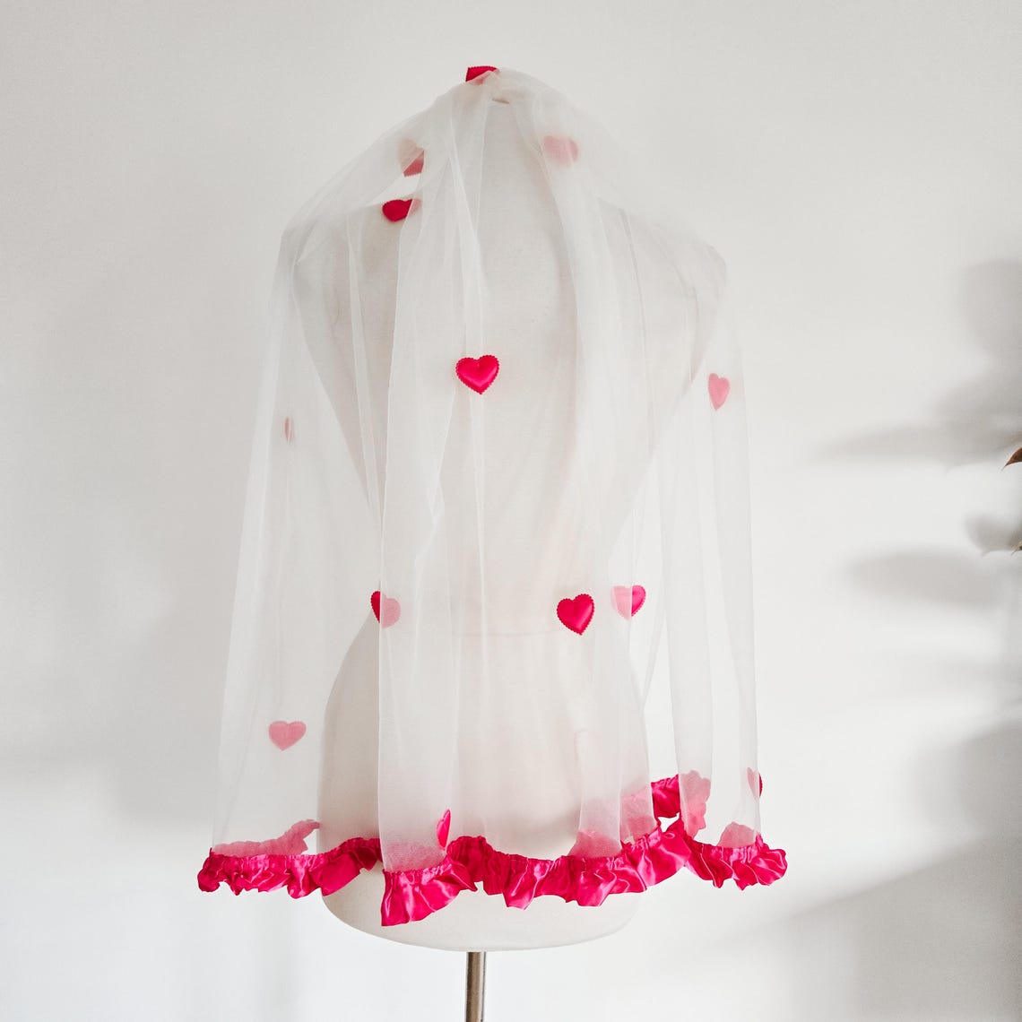 The Candy Heart Wedding Veil, Bright Pink Limited Edition / Sweet Heart ...