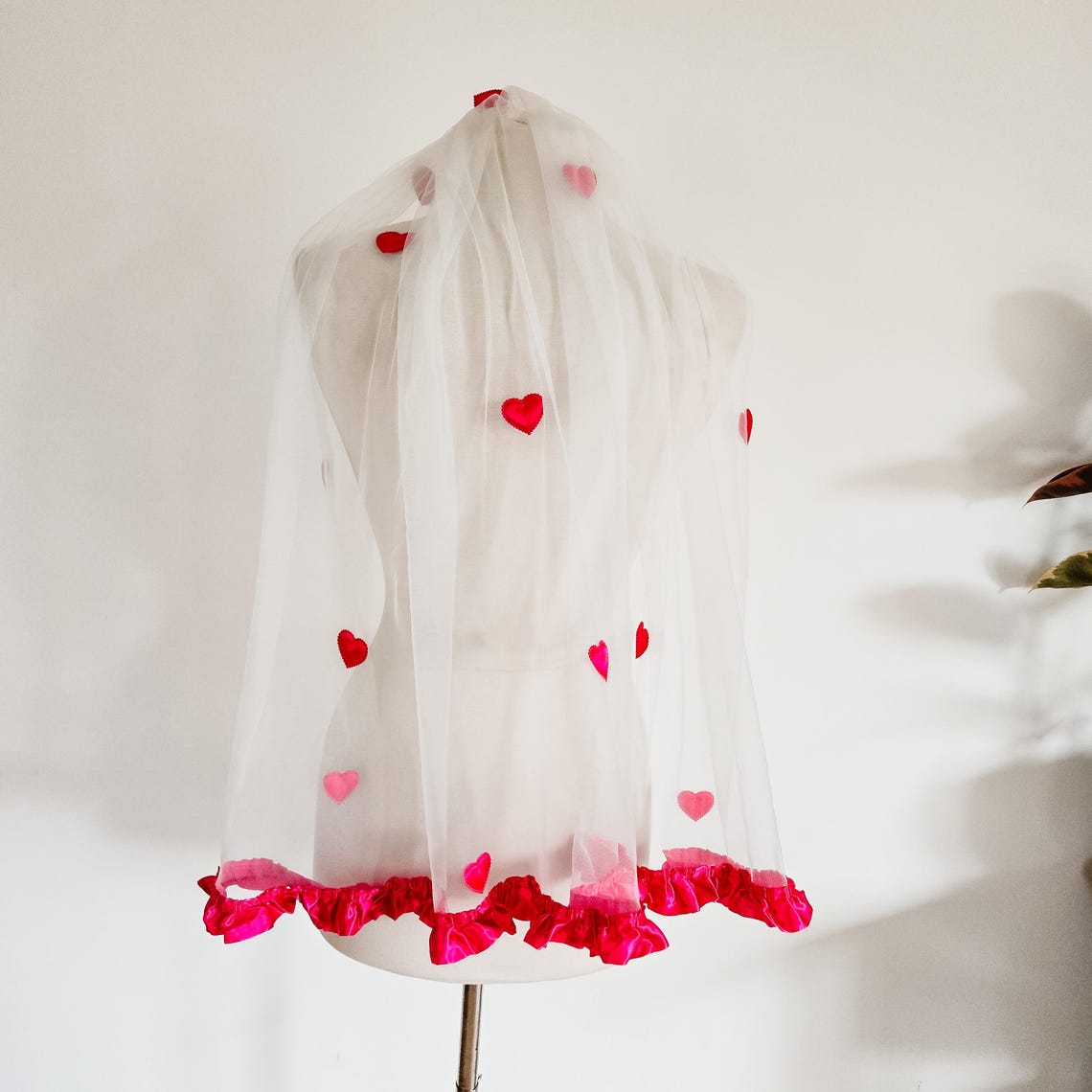 The Candy Heart Wedding Veil, Bright Pink Limited Edition / Sweet Heart ...