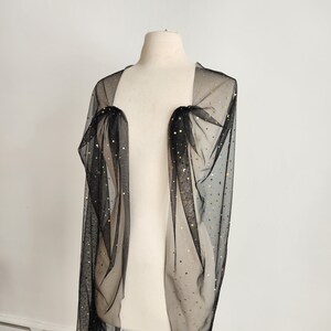 The Nyx Black Celestial Wedding Cape - Etsy