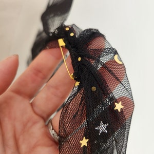 The Nyx Black Celestial Wedding Cape - Etsy