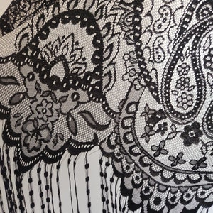 The Rhiannon Vintage Style Lace Wedding Veil in Black - Etsy