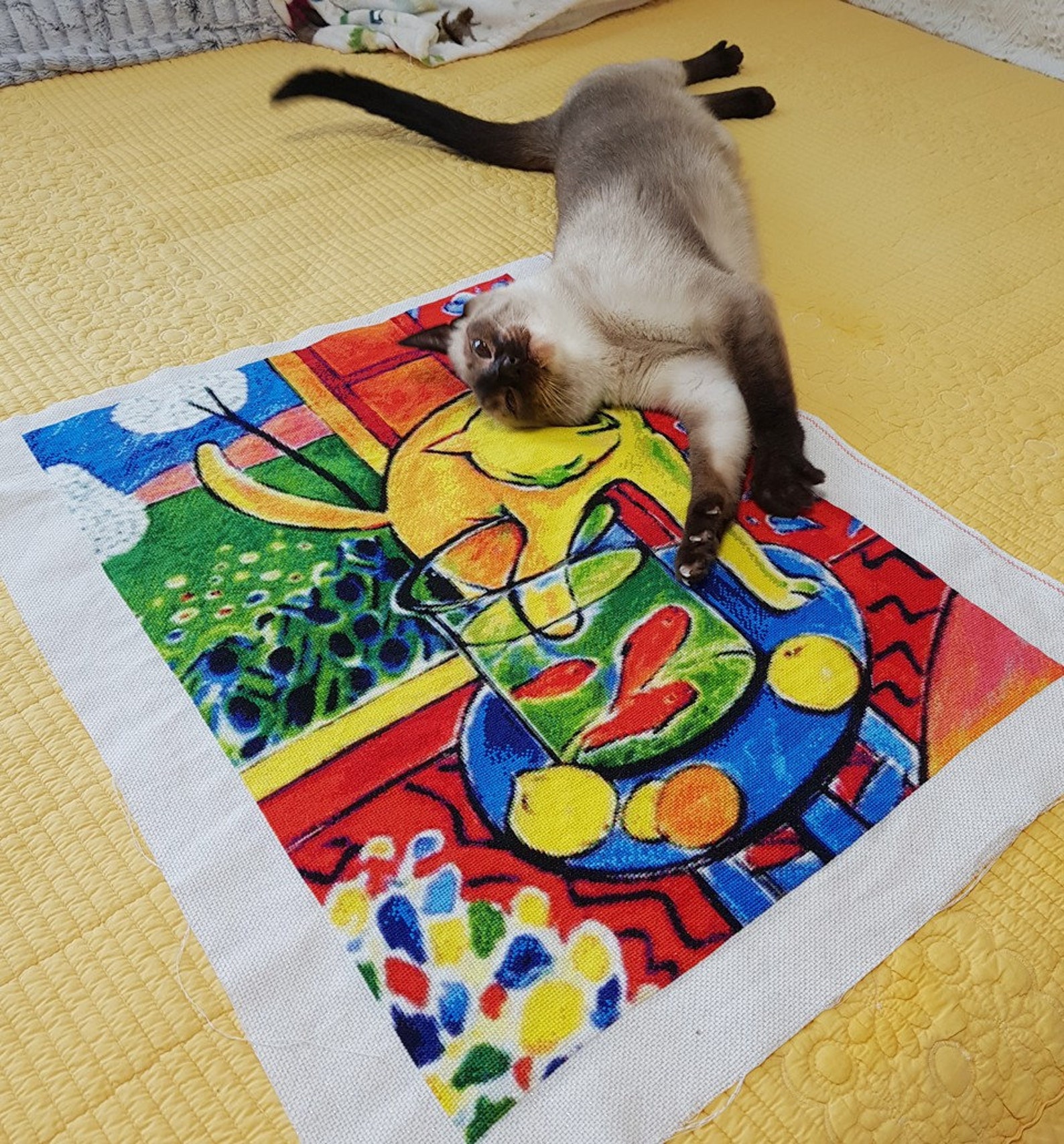 The Cat With Red Fish, Matisse, Fine Art Cross Stitch Patterns, Famous ...