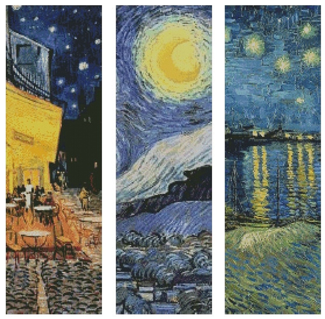 Partition Design Set, Vincent Van Gogh, Fine Art Cross Stitch Patterns ...