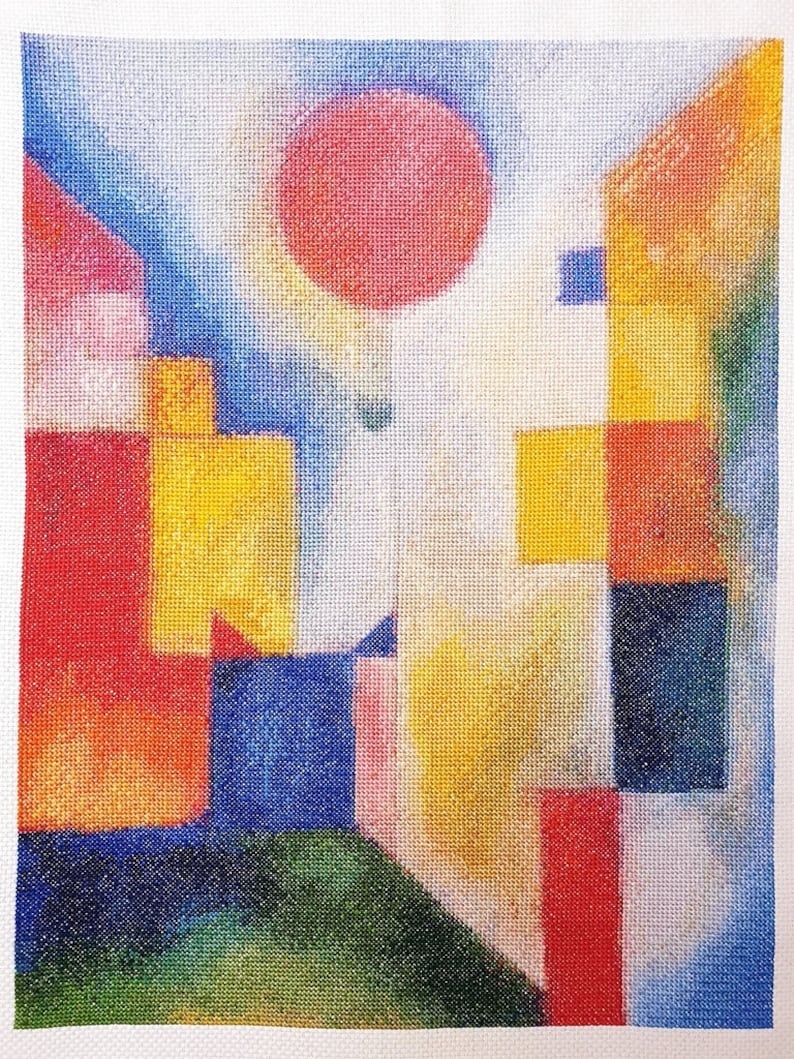 R07.red Balloon Mini, Paul Klee, Fine Art Cross Stitch Patterns, Famous ...