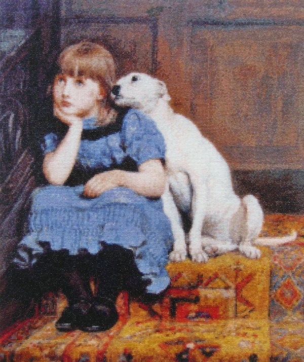 Sympathy, Briton Riviere, Fine Art Cross Stitch Patterns, Famous ...