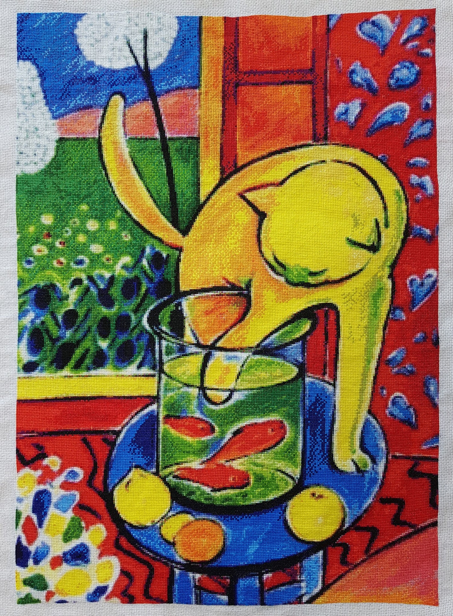 The Cat With Red Fish, Matisse, Fine Art Cross Stitch Patterns, Famous ...