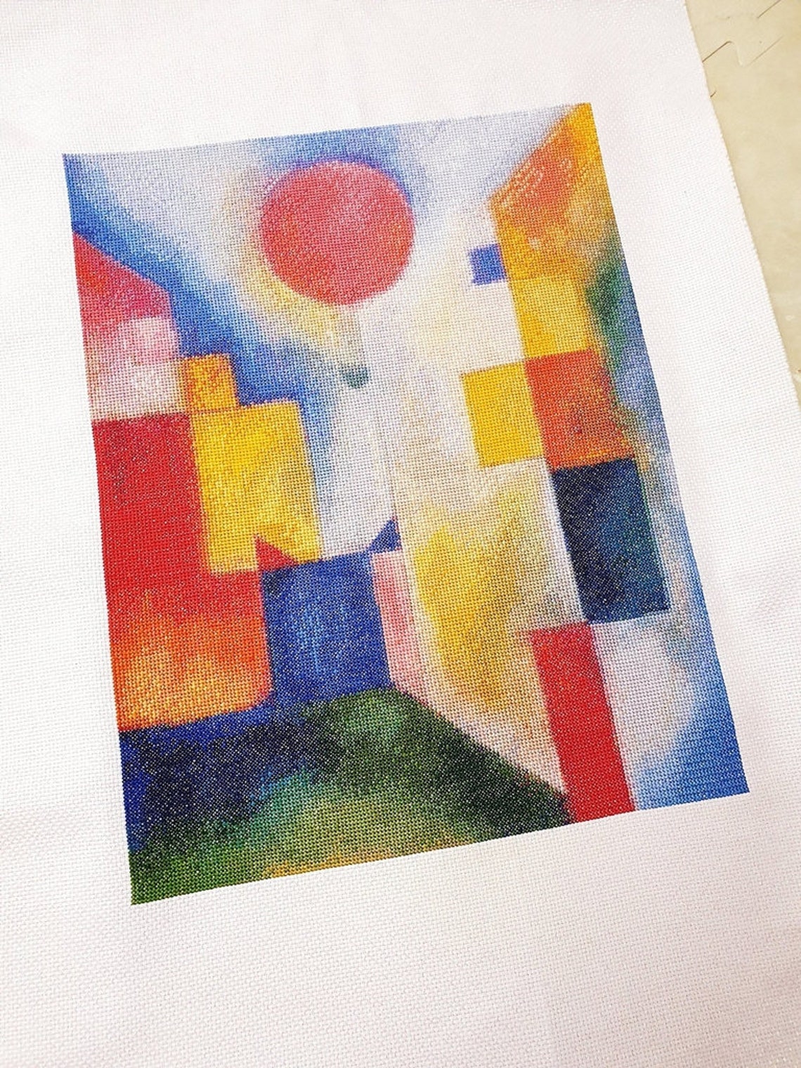 R07.red Balloon Mini, Paul Klee, Fine Art Cross Stitch Patterns, Famous ...