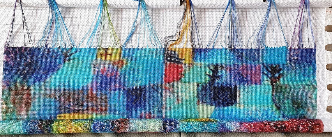 Terraced Garden, Paul Klee, Fine Art Cross Stitch Patterns, Famous ...