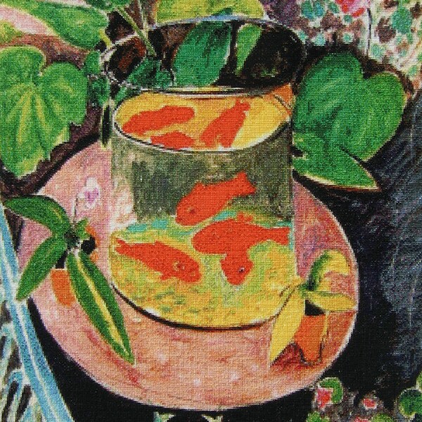 The Cat With Red Fish, Matisse, Fine Art Cross Stitch Patterns, Famous ...