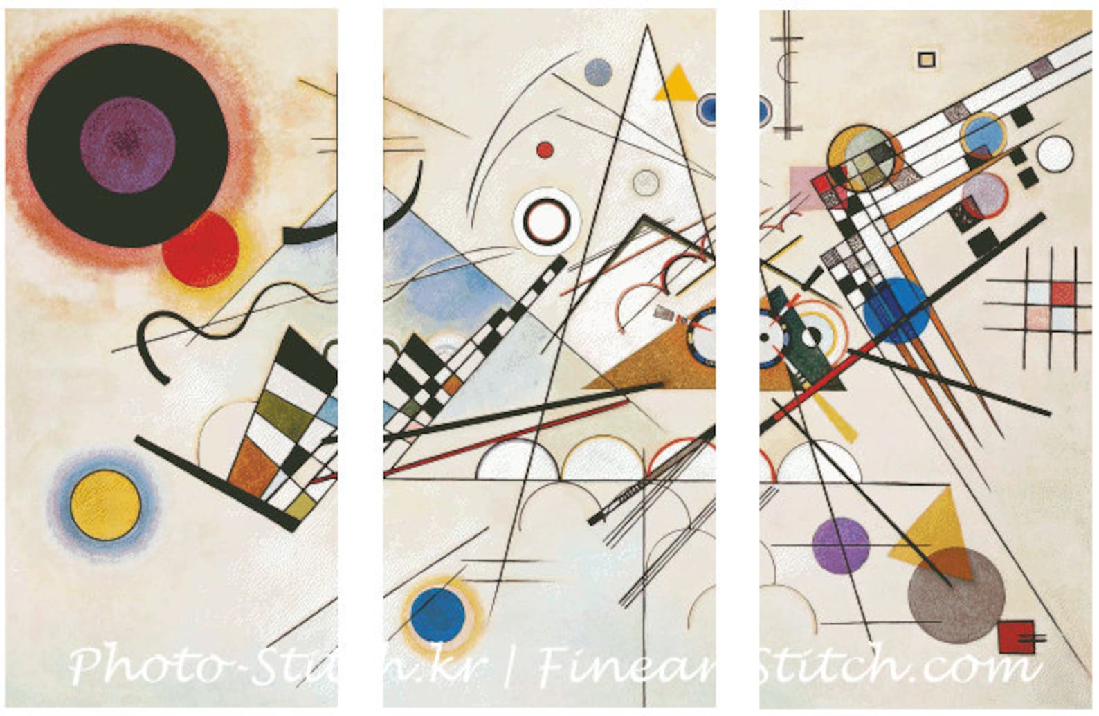 Composition VIII, Wassily Kandinsky, Fine Art Cross Stitch Patterns ...