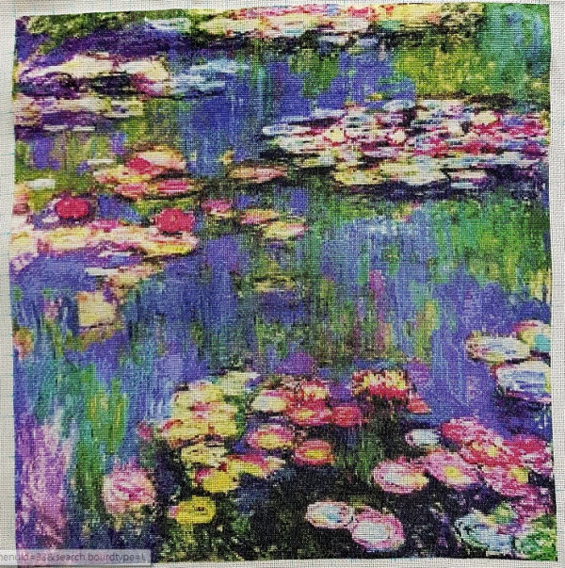 Water Lilies 2, Claude Monet, Fine Art Cross Stitch Patterns, Famous ...