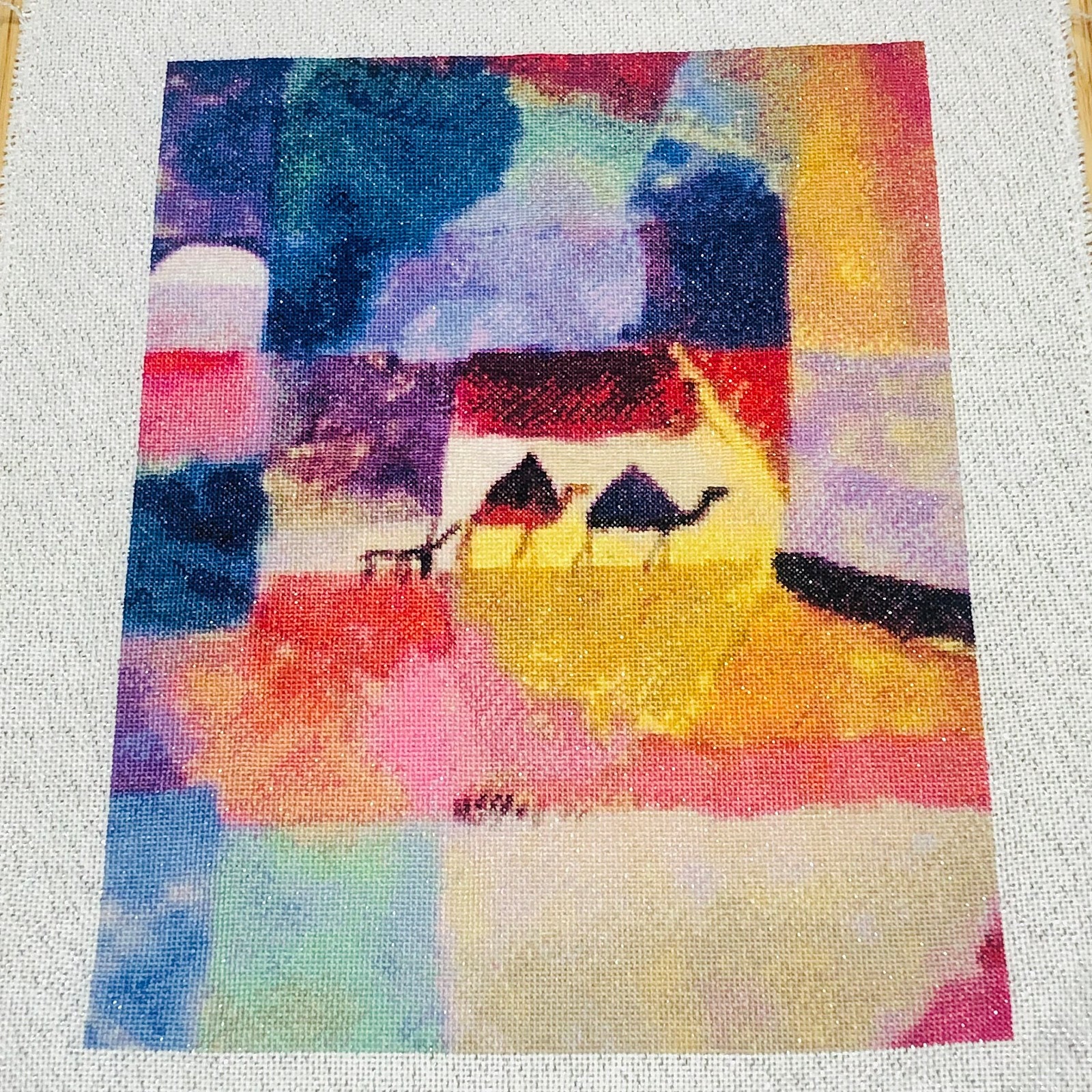 R04.two Camels Mini, Paul Klee, Fine Art Cross Stitch Patterns, Famous Paintings Crossstitch ...