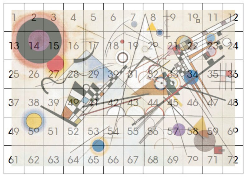 Composition VIII, Wassily Kandinsky, Fine Art Cross Stitch Patterns ...