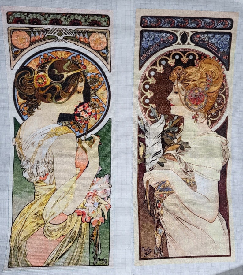 Mucha Set, Fine Art Cross Stitch Patterns, Famous Paintings Crossstitch ...
