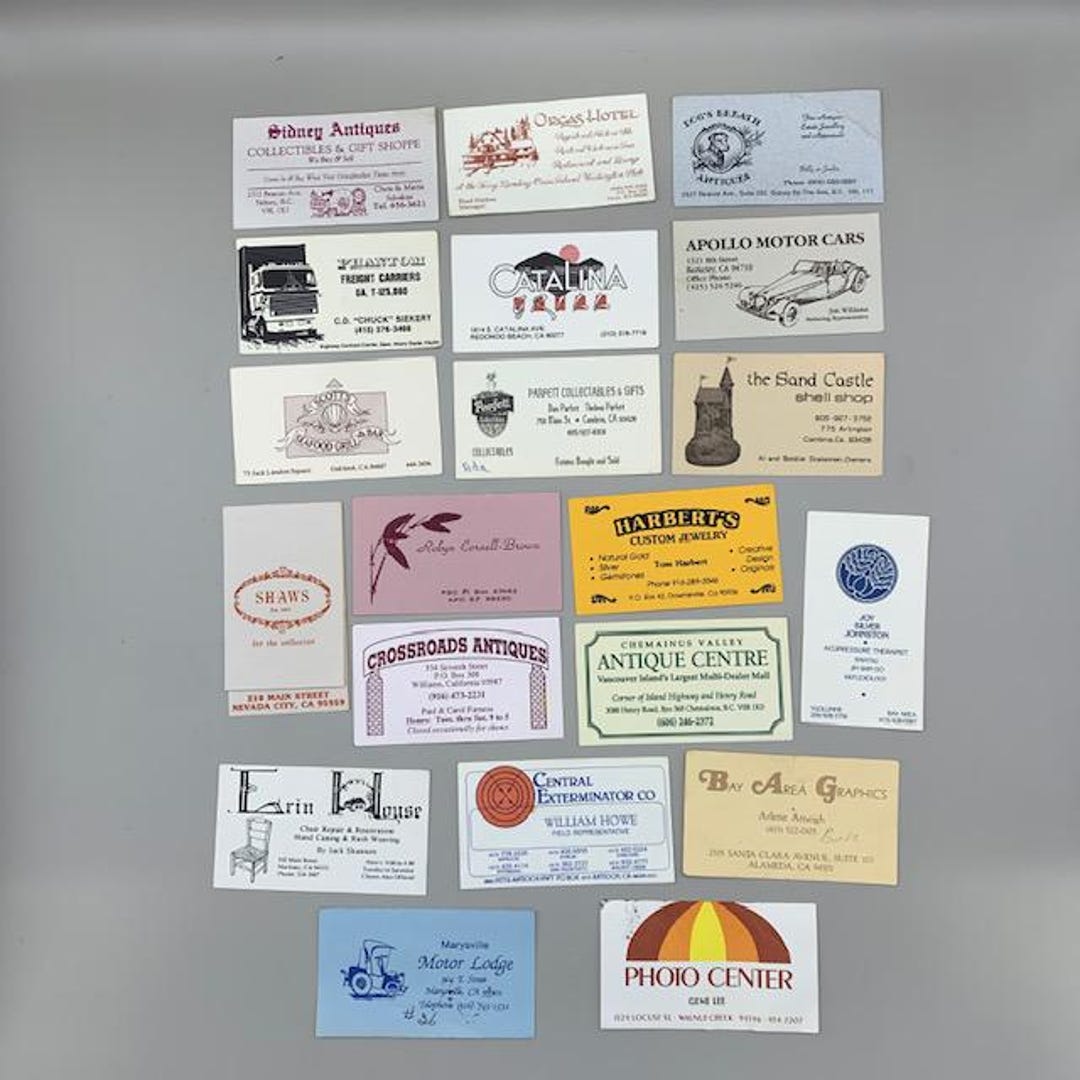 Set of 20 Vintage Business Cards 1980s/1990s - Etsy
