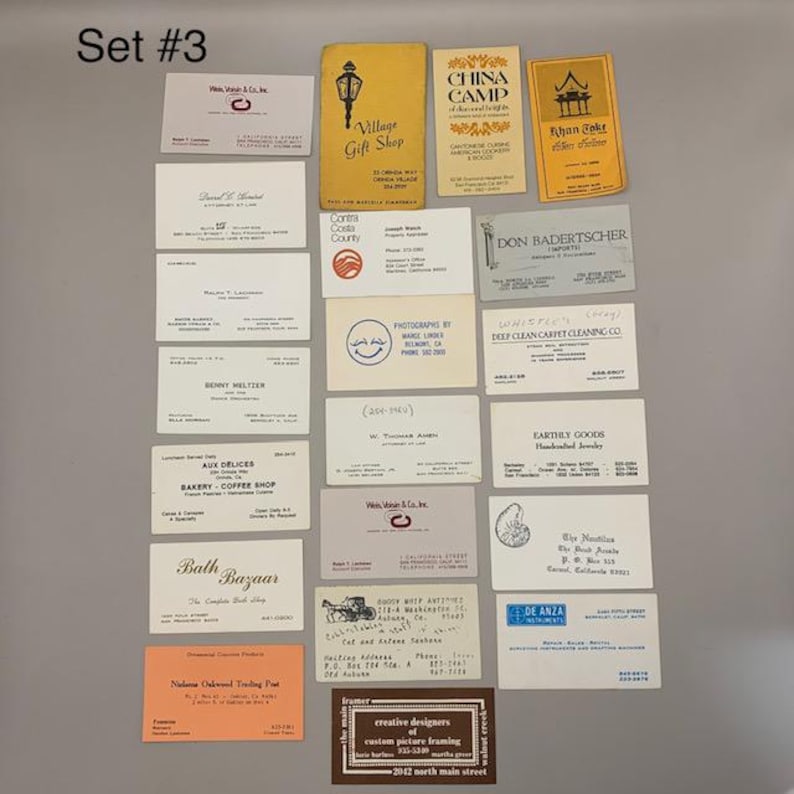 Set of 20 Vintage Business Cards 1980s/1990s - Etsy