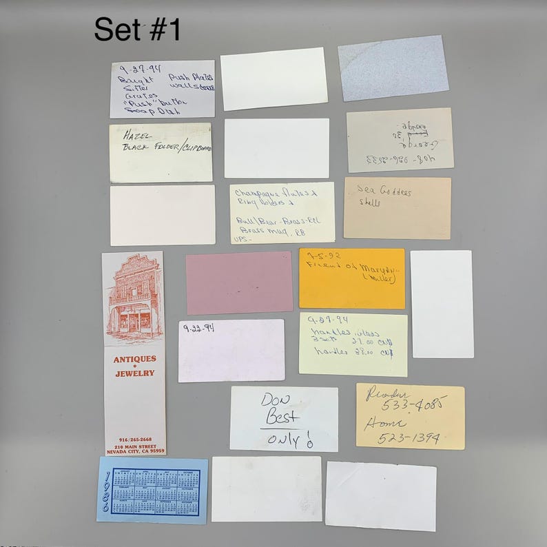Set of 20 Vintage Business Cards 1980s/1990s - Etsy