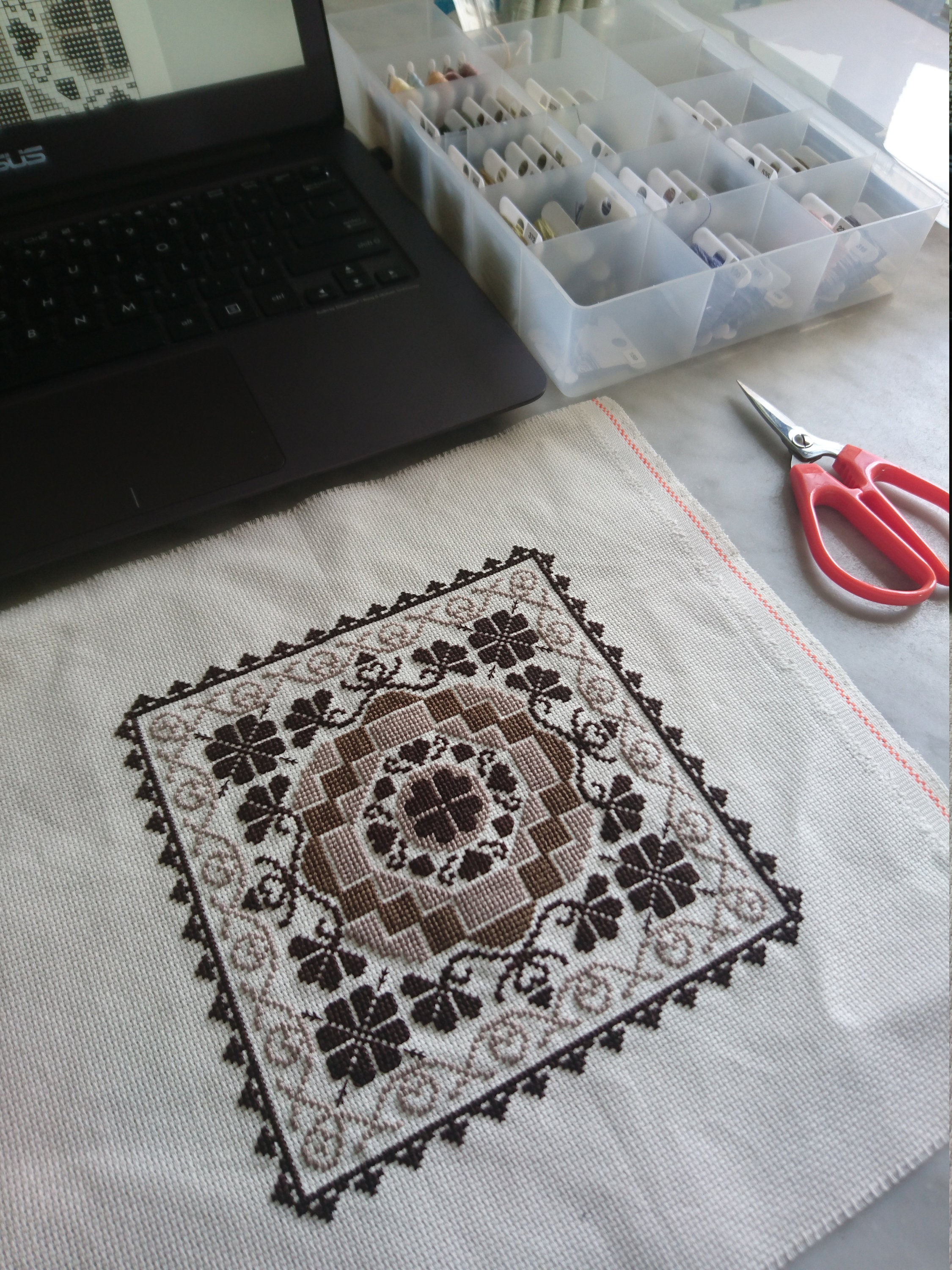 Sampler Motif PDF Pattern, Beginner Geometric Cross Stitch Pattern ...