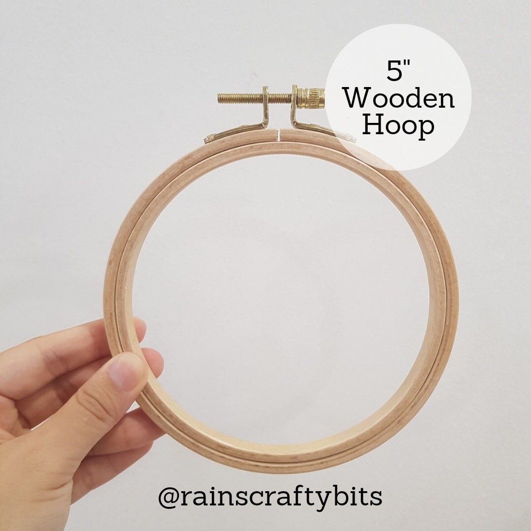 5 Inch Wooden Round Embroidery Hoop Frame - Etsy