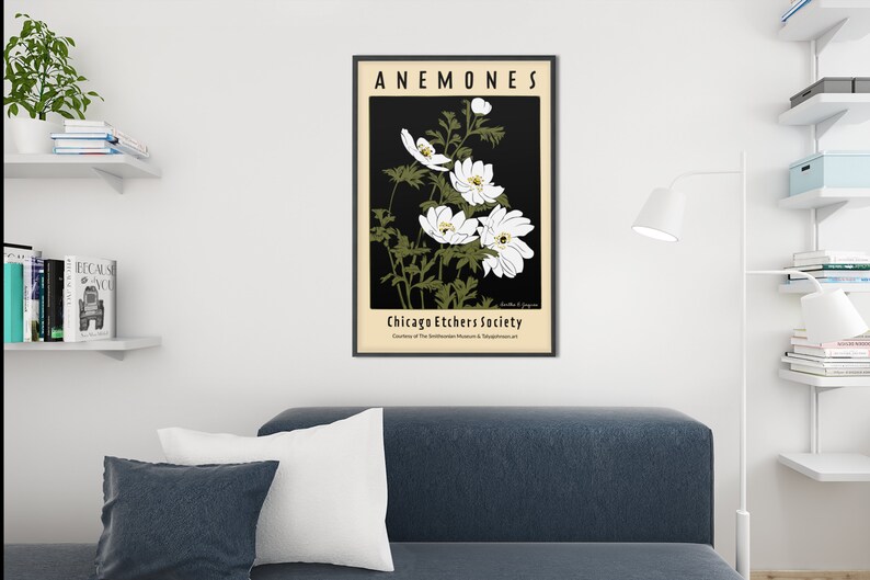 Dark Academia Decor Printable Poster Floral Wall Art in - Etsy