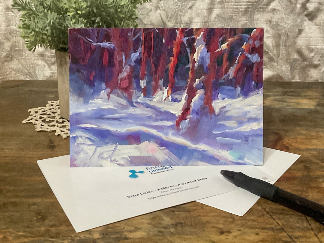 Winter Forest Alaska Greeting Cards | Blank Art Cards, Desk Decoration ...
