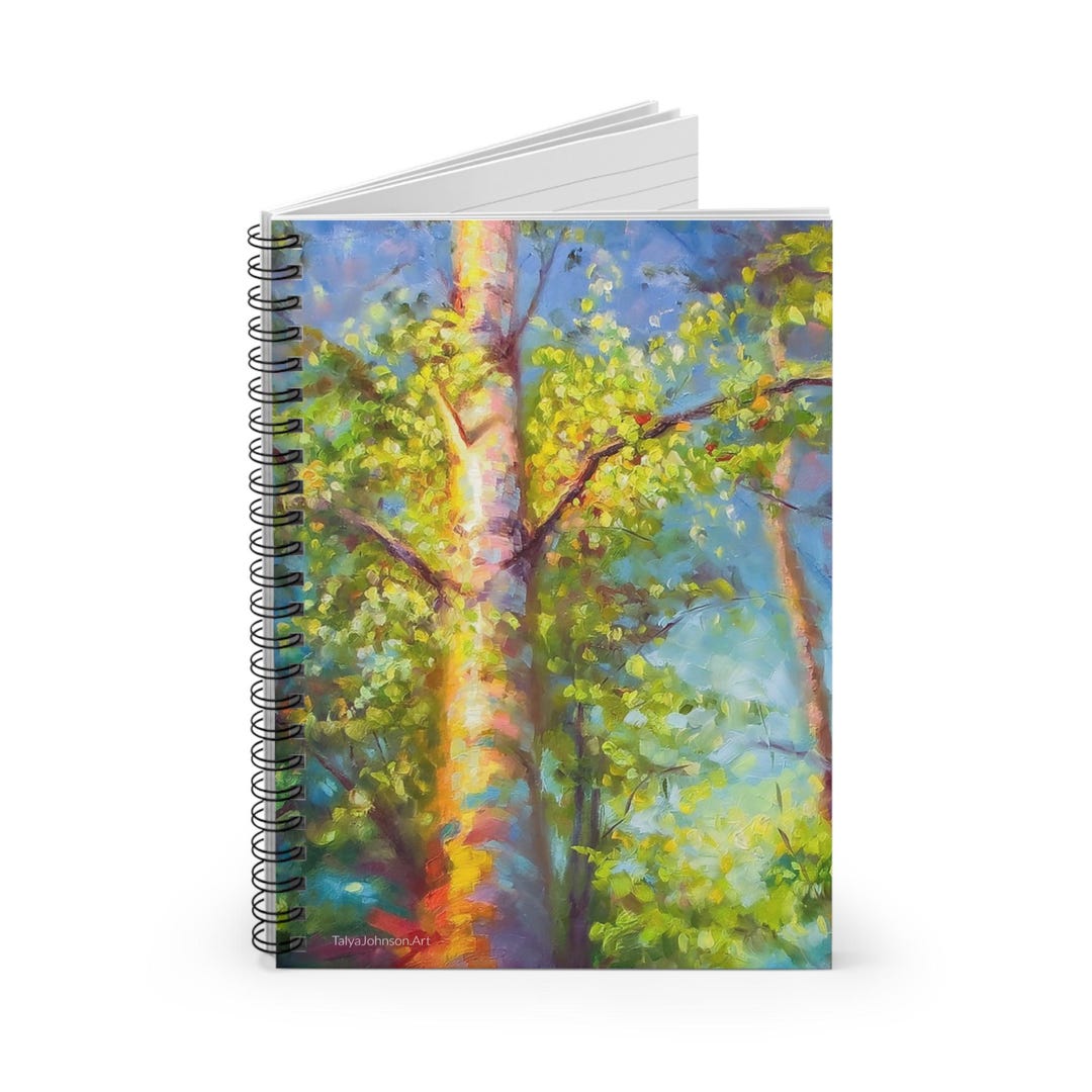 Birch Forest Spiral Notebook – Woodland Art Journal With Birch Tree ...