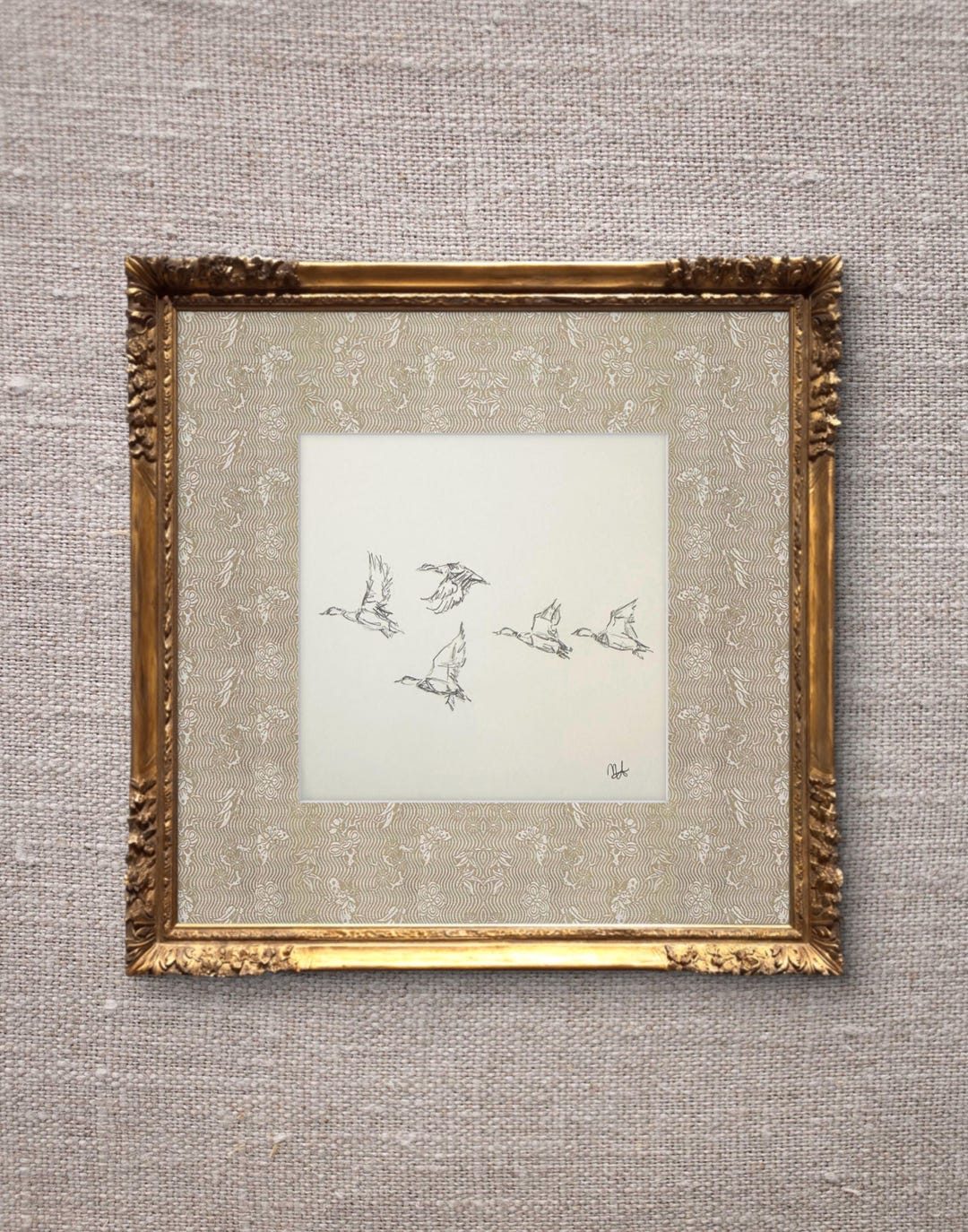 Original MALLARD DUCK Drawing, Fine Art, Vintage, Wildlife Art, 6x6 - Etsy