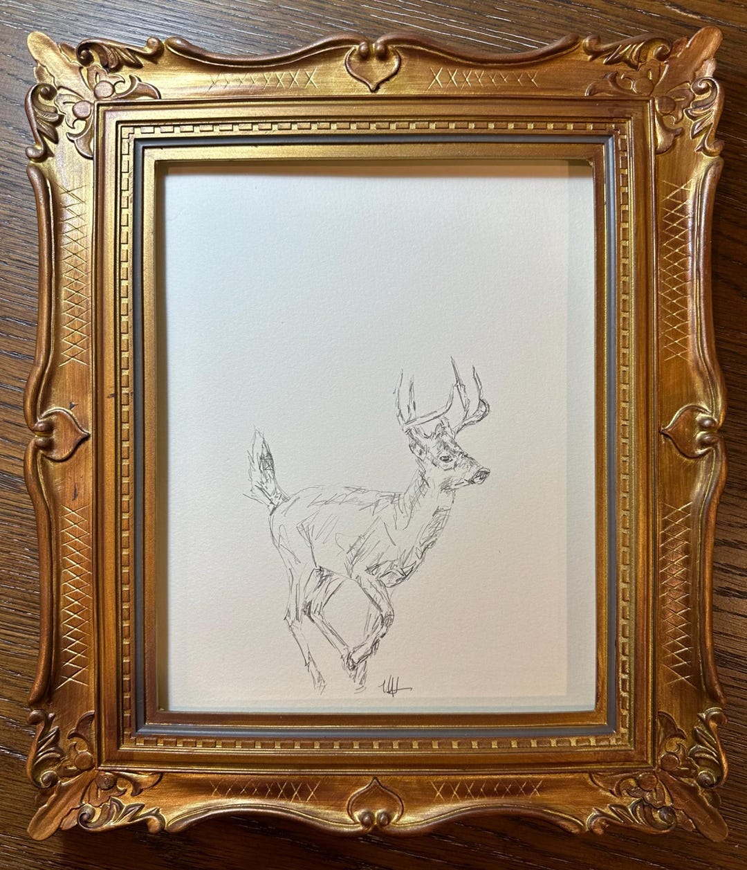 Original Deer Drawing, Vintage Drawing, Fine Art, Pencil Sketch, 9x12 ...
