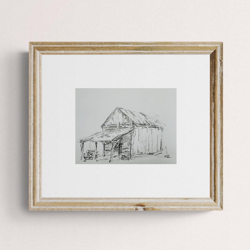 Tobacco Barn Painting - Etsy