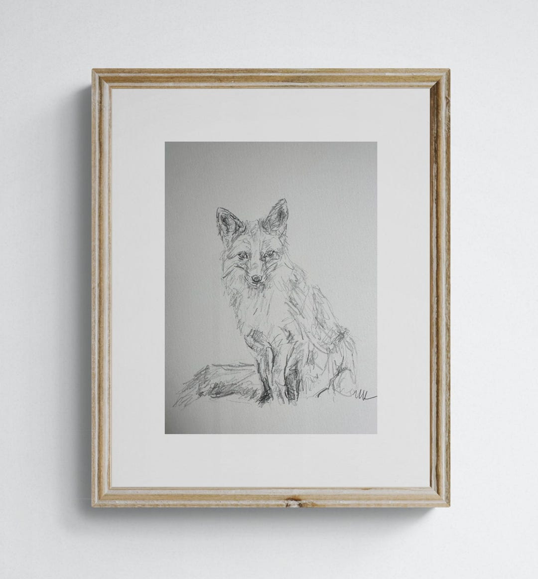 Original Fox Drawing, Fox Print, Fox Download, Fox Sketch, Wildlife Art ...