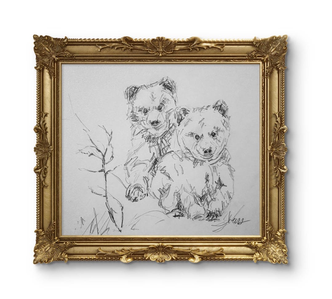 Original BEAR CUB Digital Print - Etsy