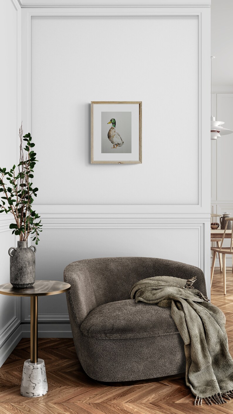 Original Watercolor Duck Painting, Fine Art, Duck Print, Vintage Wall ...