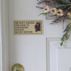 Small Do Not Open Door Sign | No Soliciting Sign | Do Not Disturb Sign ...