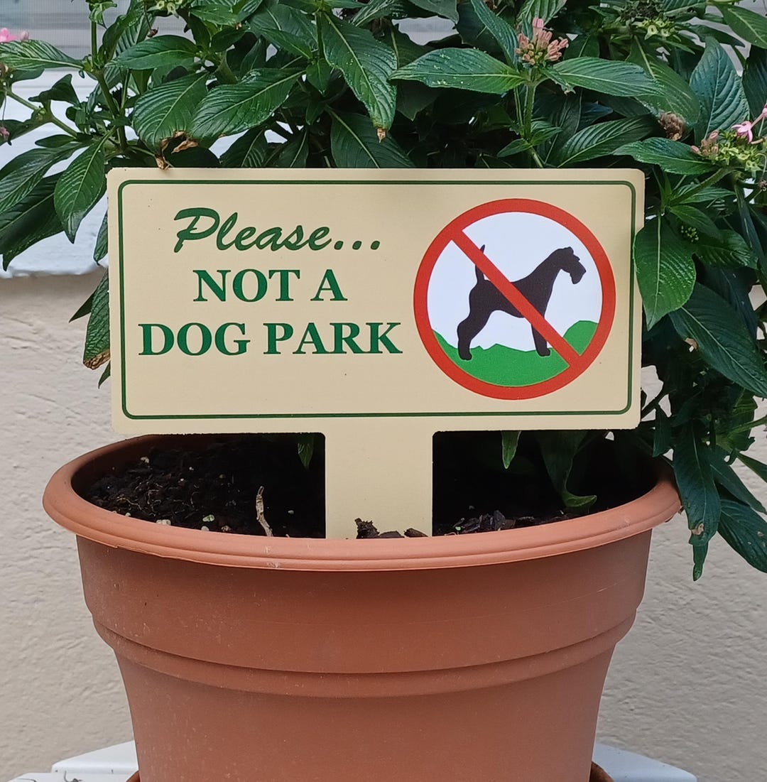 Not a Dog Park Lawn Sign: Eco-friendly Private Property Sign - Etsy