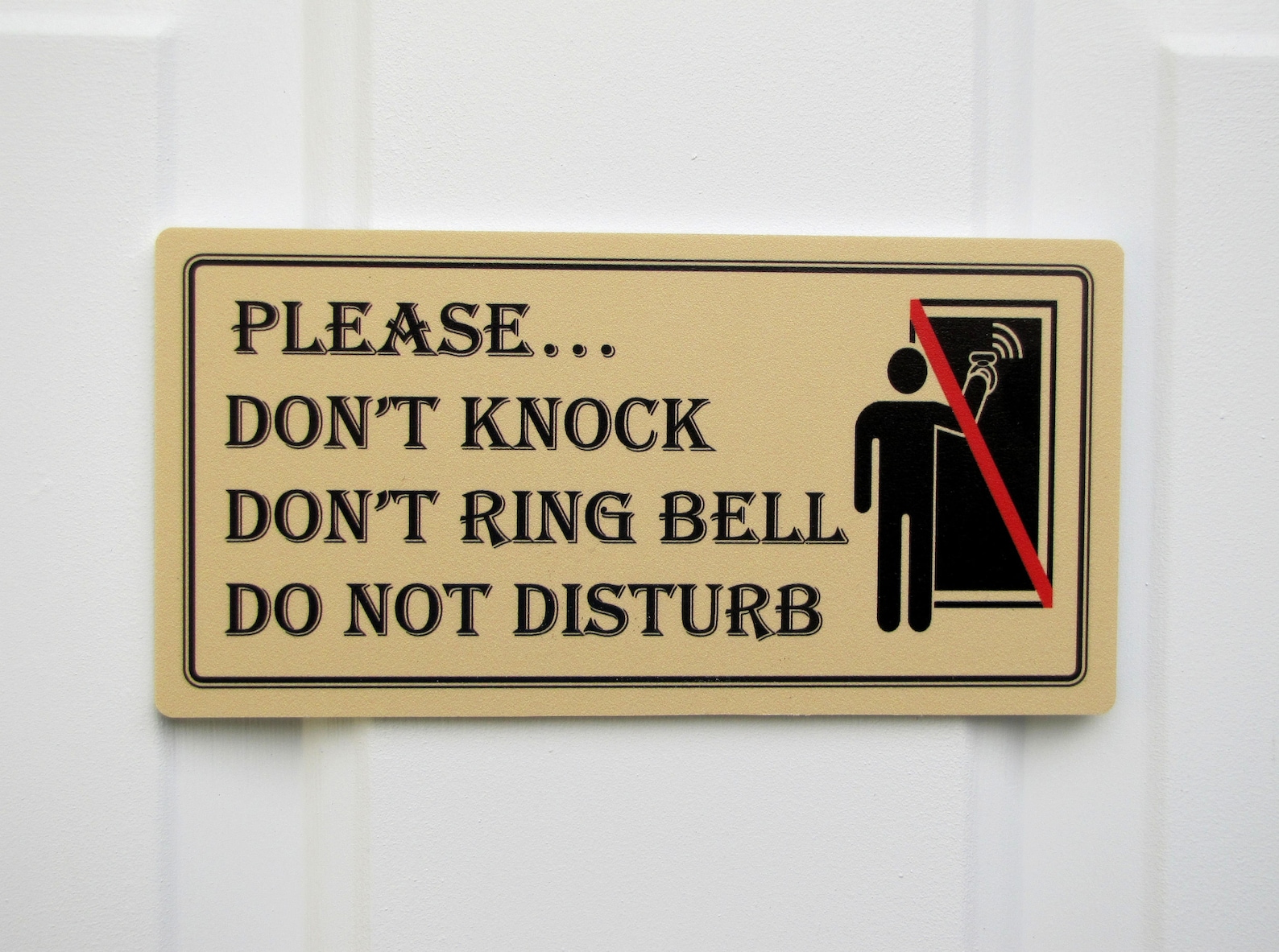 Do Not Disturb Sign Don't Knock Don't Ring Bell | Etsy