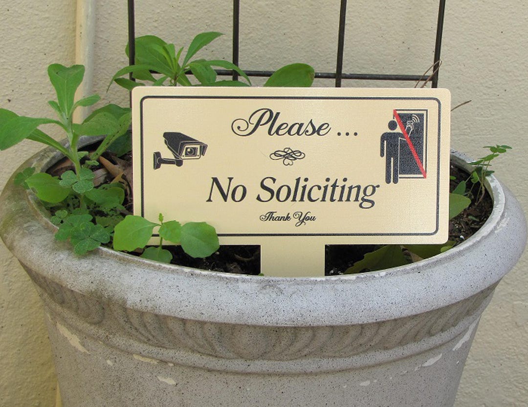 Security Camera Signs No Soliciting No Solicitor Sign Private Property ...
