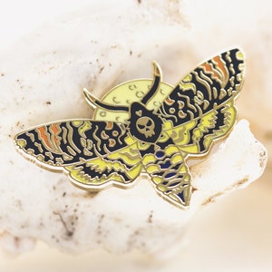 Death Head Moth Enamel Pin - Etsy