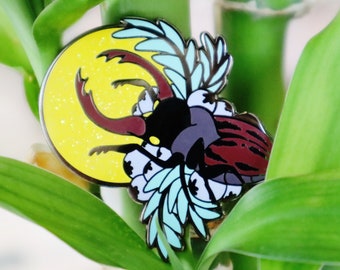 Stag Beetle Enamel Pin - Etsy