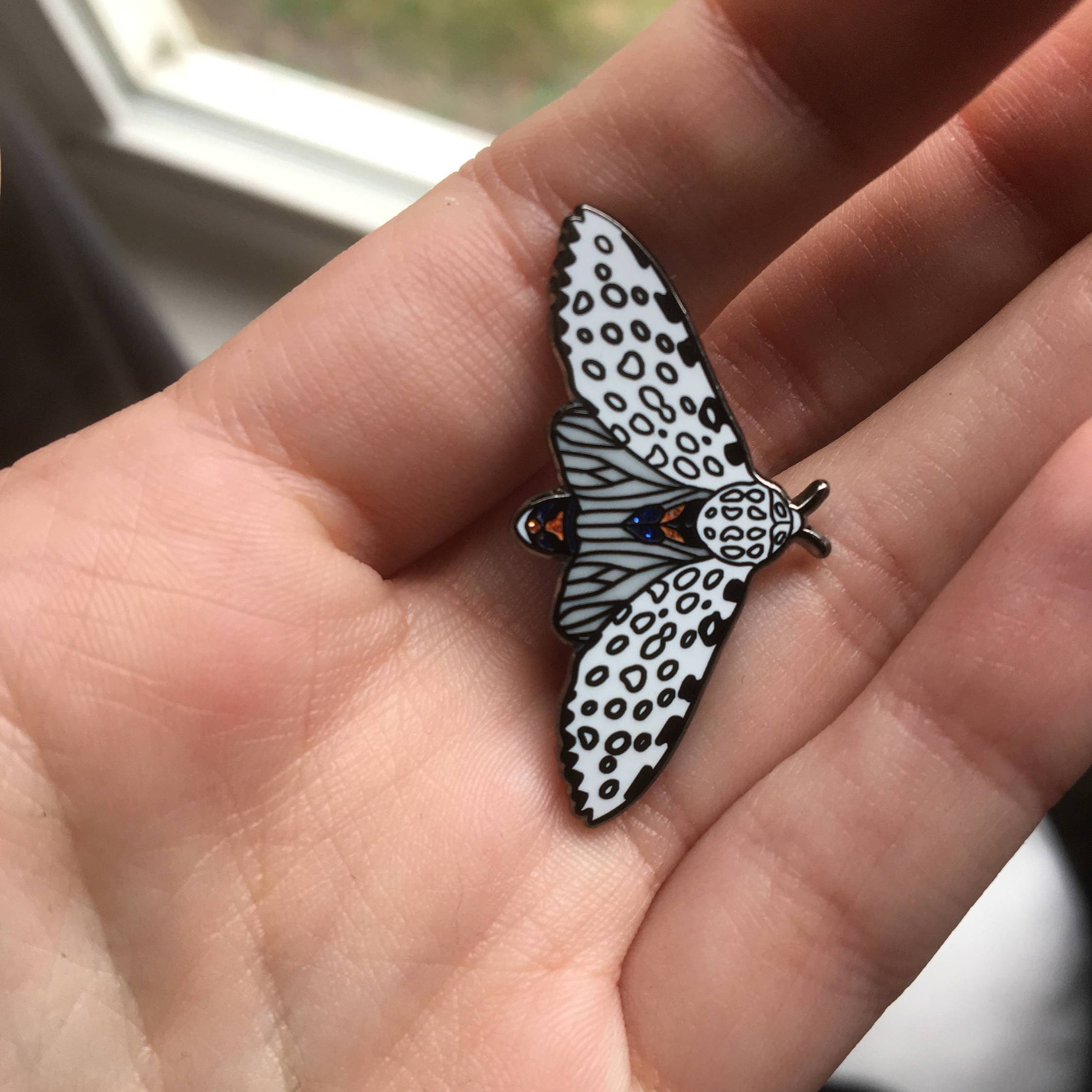 Leopard Moth Enamel Pin | Etsy