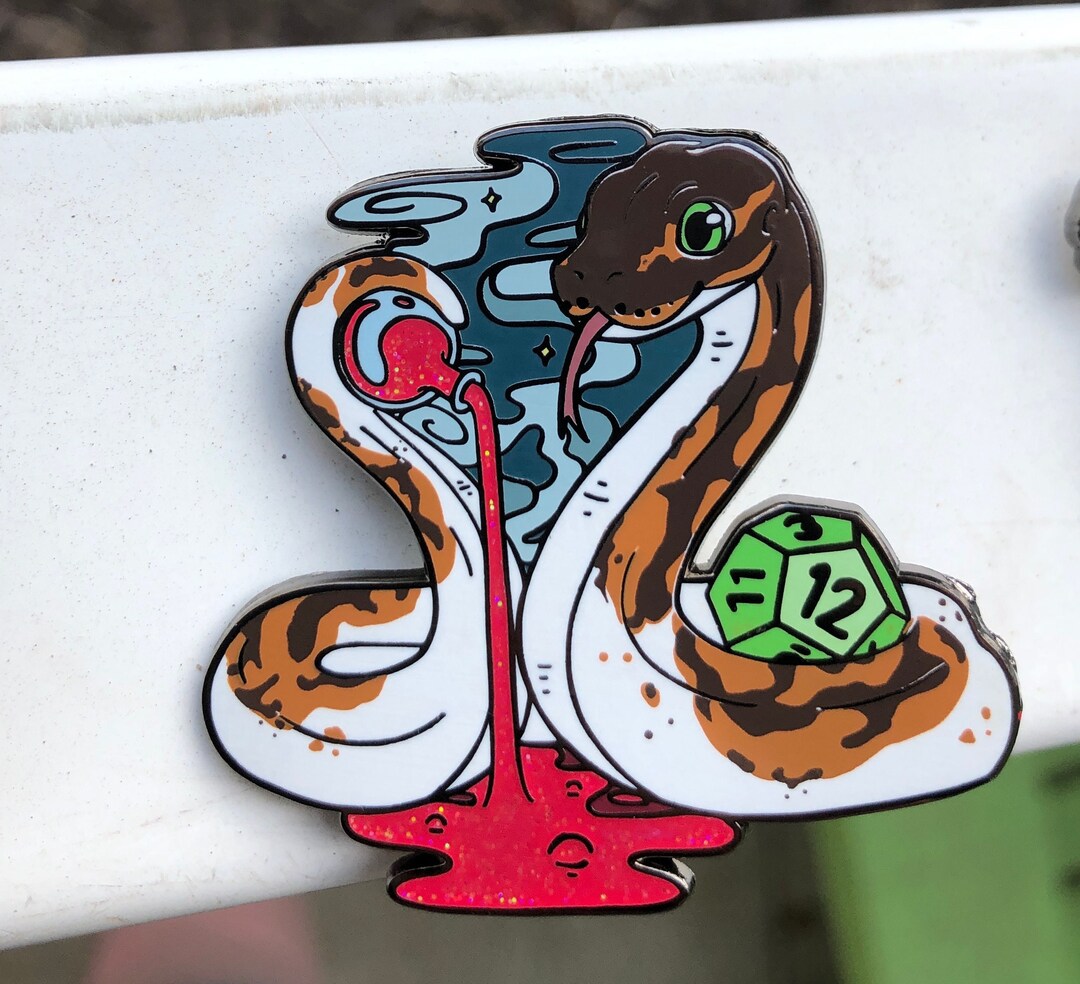 Python Potionmaster, Pied Brown Morph Ball Python Enamel Pin - Etsy
