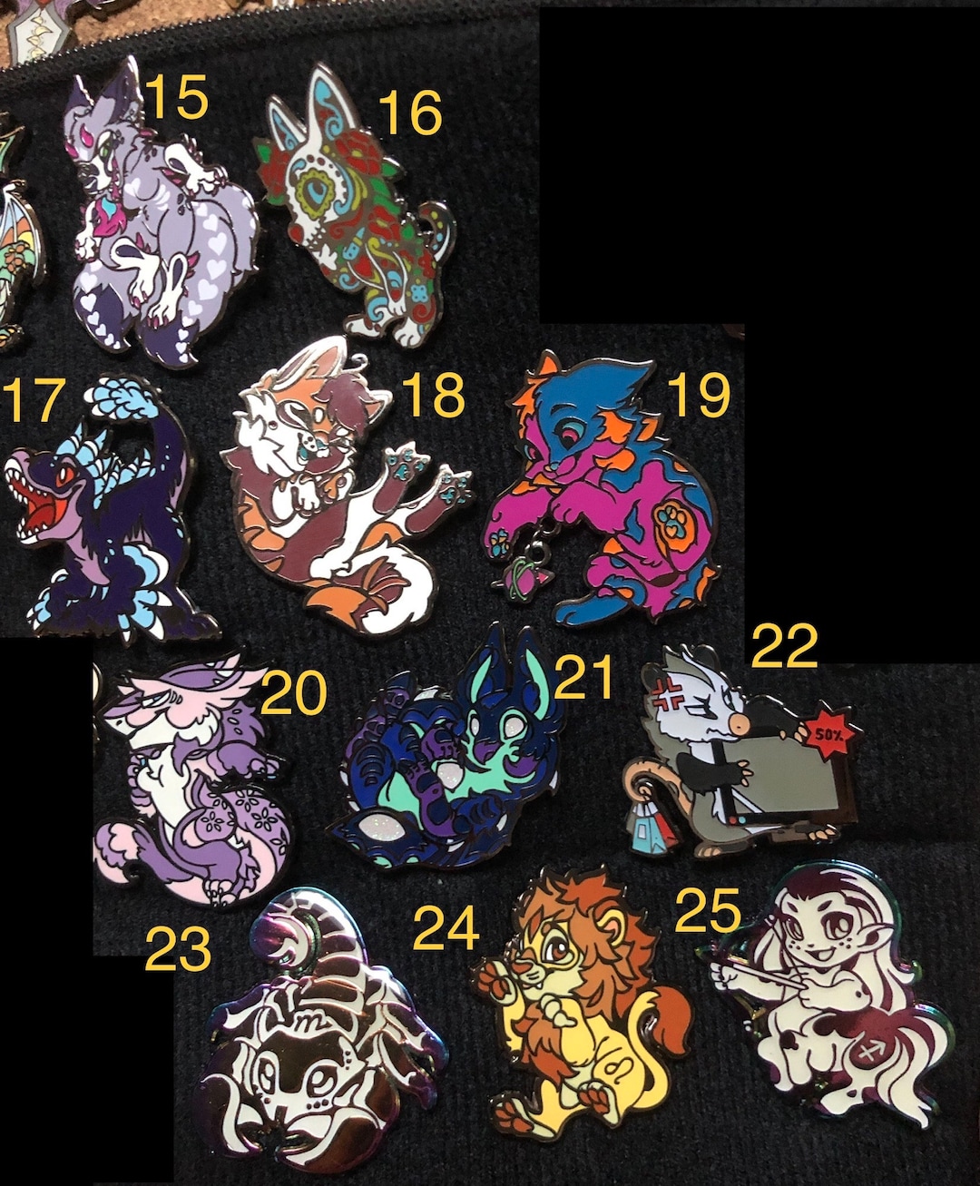 Fursona Pins Individual Animal Furry Character Enamel Pin 3 - Etsy