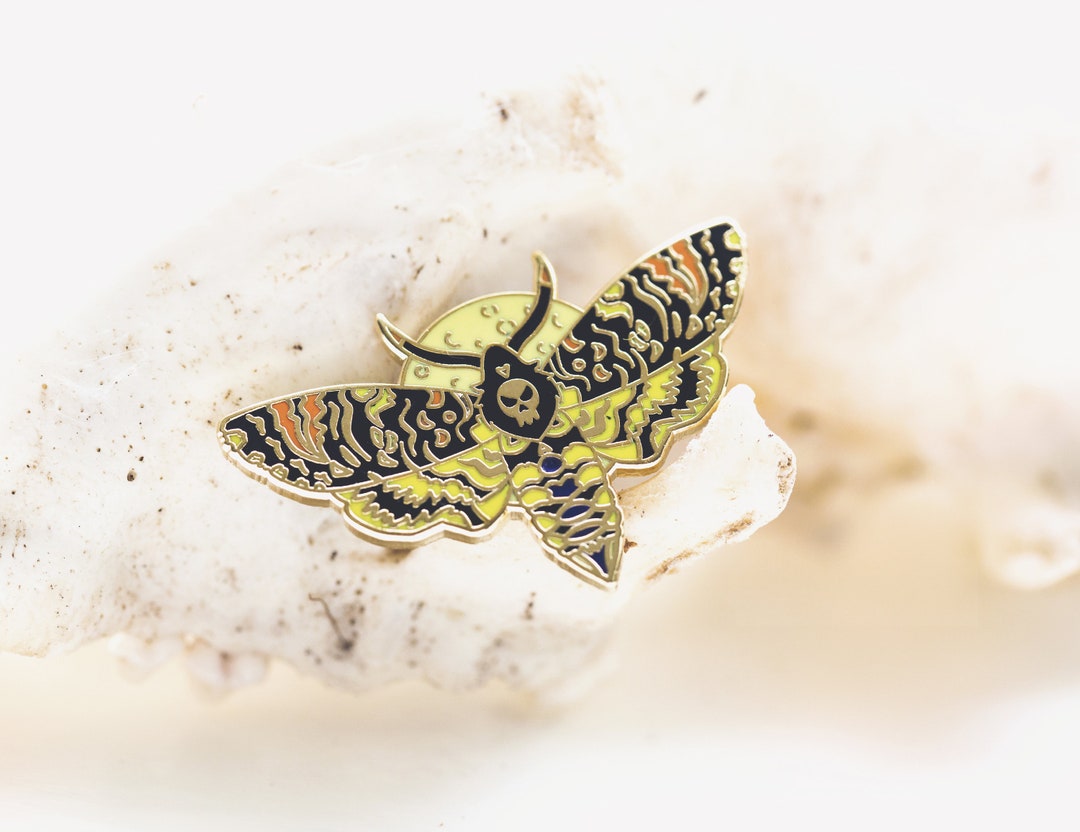 Death Head Moth Enamel Pin - Etsy