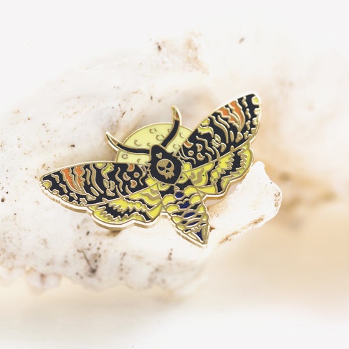 Lunar Moth Hard Enamel Pin - Etsy