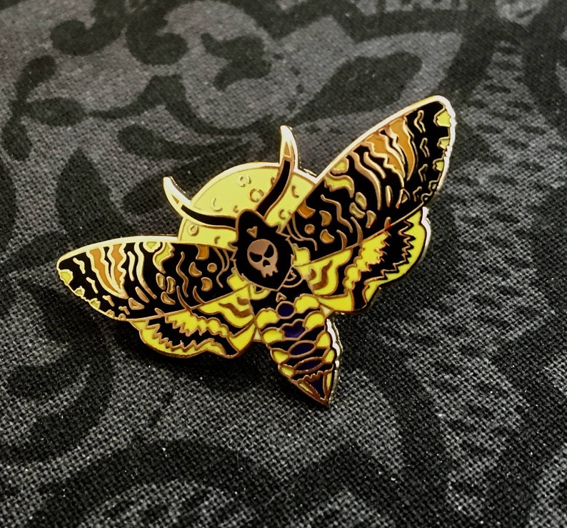 Death Head Moth Enamel Pin - Etsy