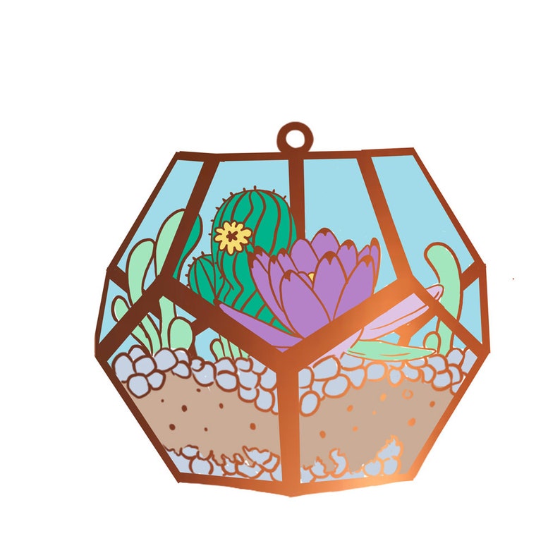 Terrarium Enamel Pin - Etsy