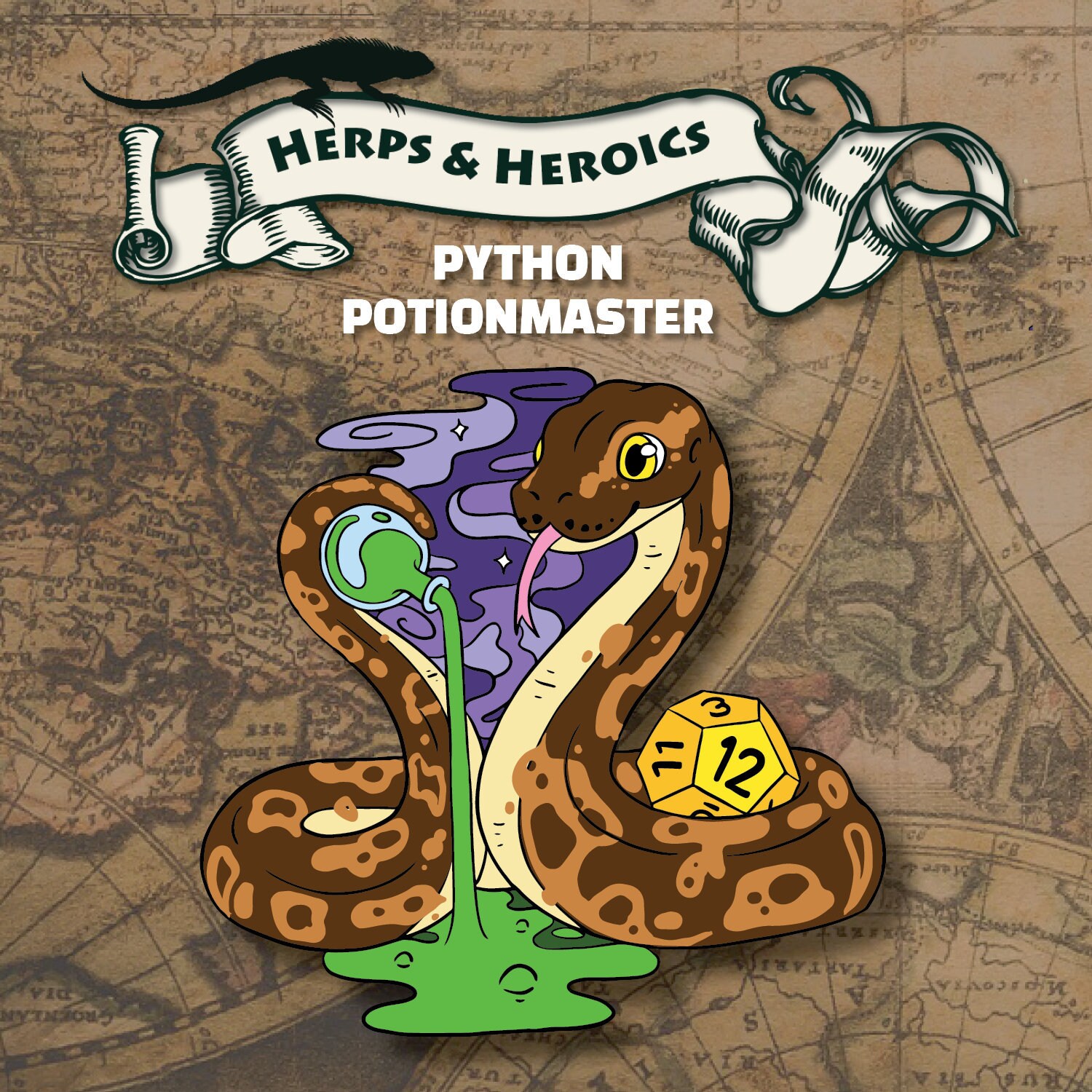 Python Potionmaster Ball Python Enamel Pin - Etsy