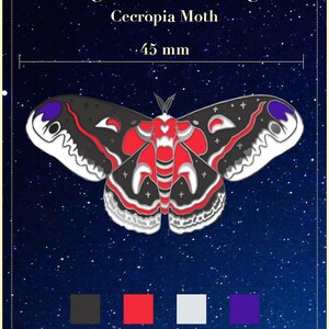 Cecropia Moth Enamel Pin - Etsy